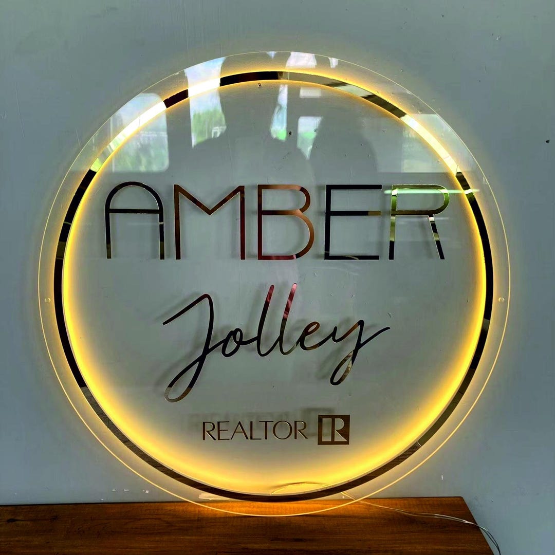 Custom Embossed Plexiglass Sign for Office or Home - Etsy