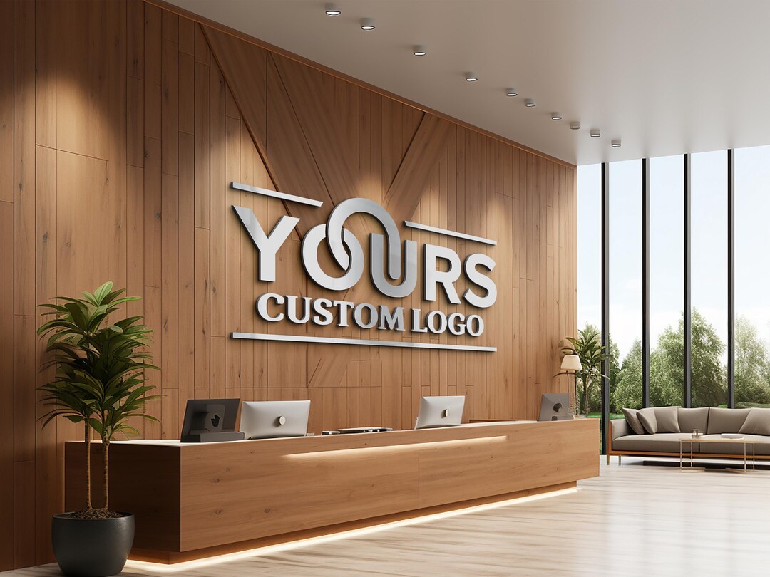 Custom 3D Laser Cut Business Logo Sign: Stainless Steel or Acrylic - Etsy