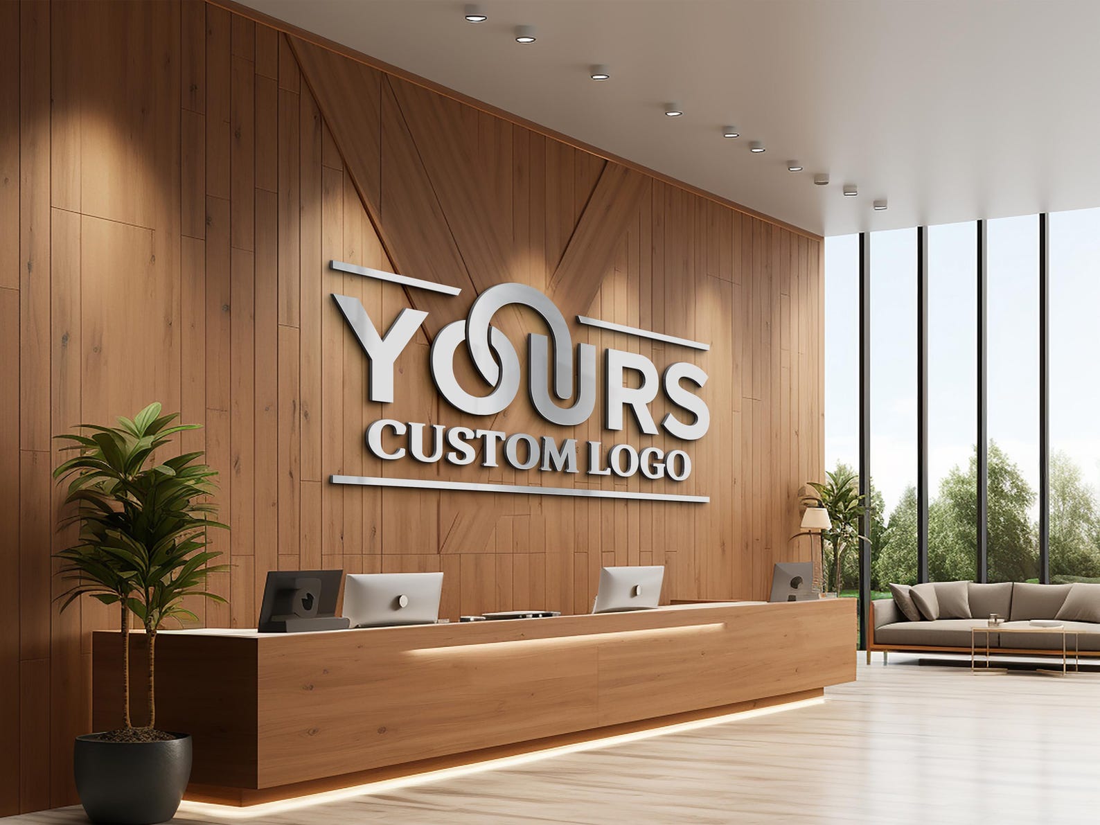 Custom 3D Laser Cut Business Logo Sign: Stainless Steel or Acrylic - Etsy