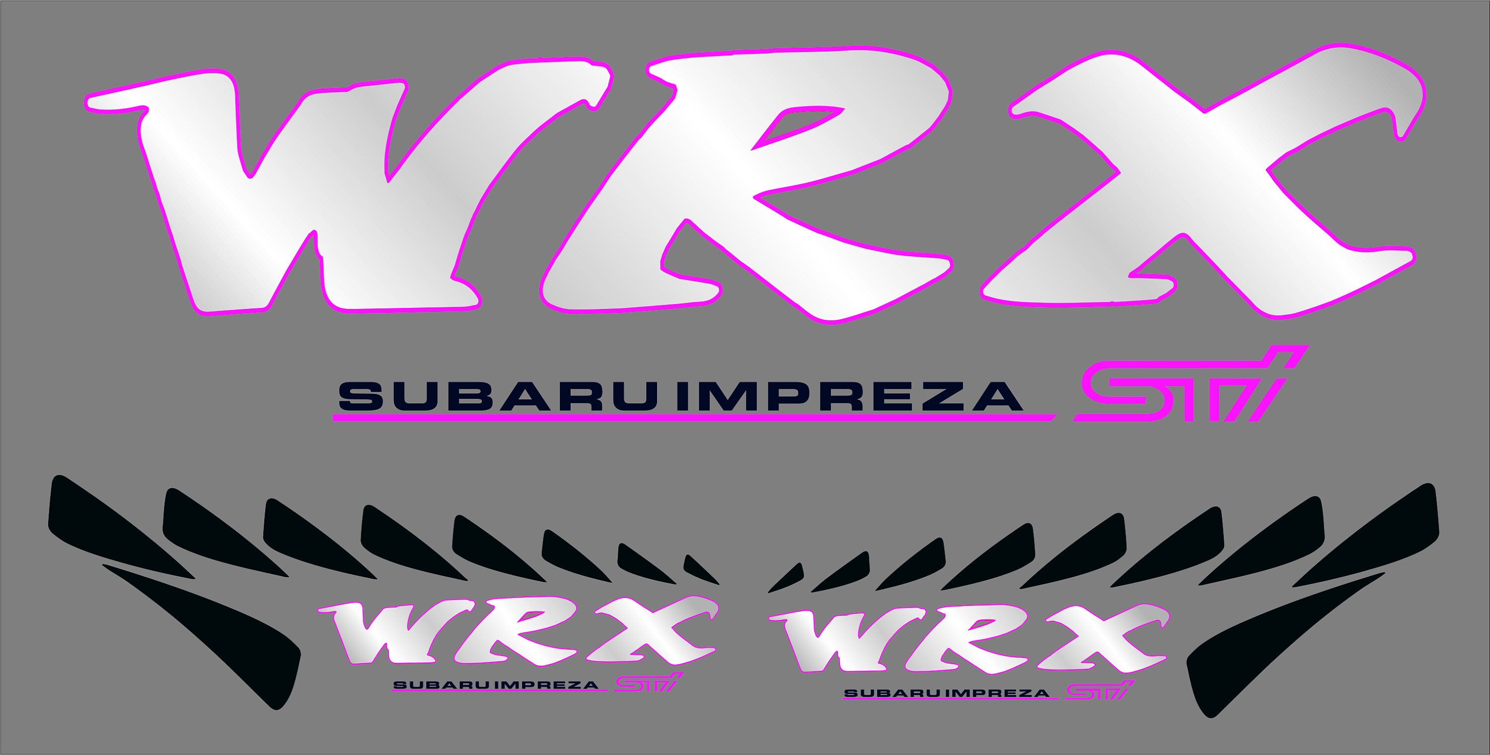 Subaru Wrx Decal Set UV Digital Printing and Cutting - Etsy
