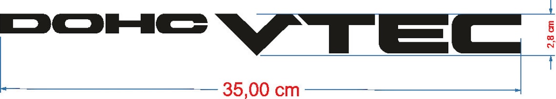 Honda Doch Vtec Logo Sticker 2 Pieces - Etsy Canada