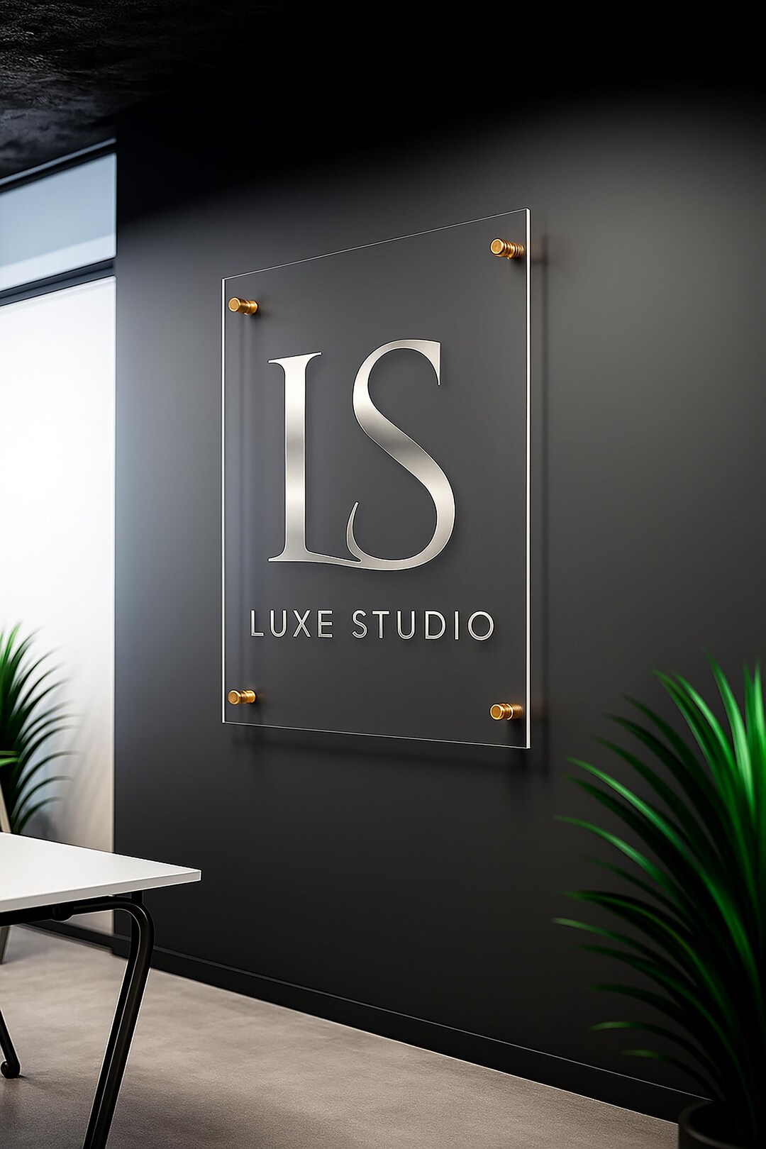 Custom Acrylic Sign Business Logo: Laser Cut Plexiglass Office Decor - Etsy