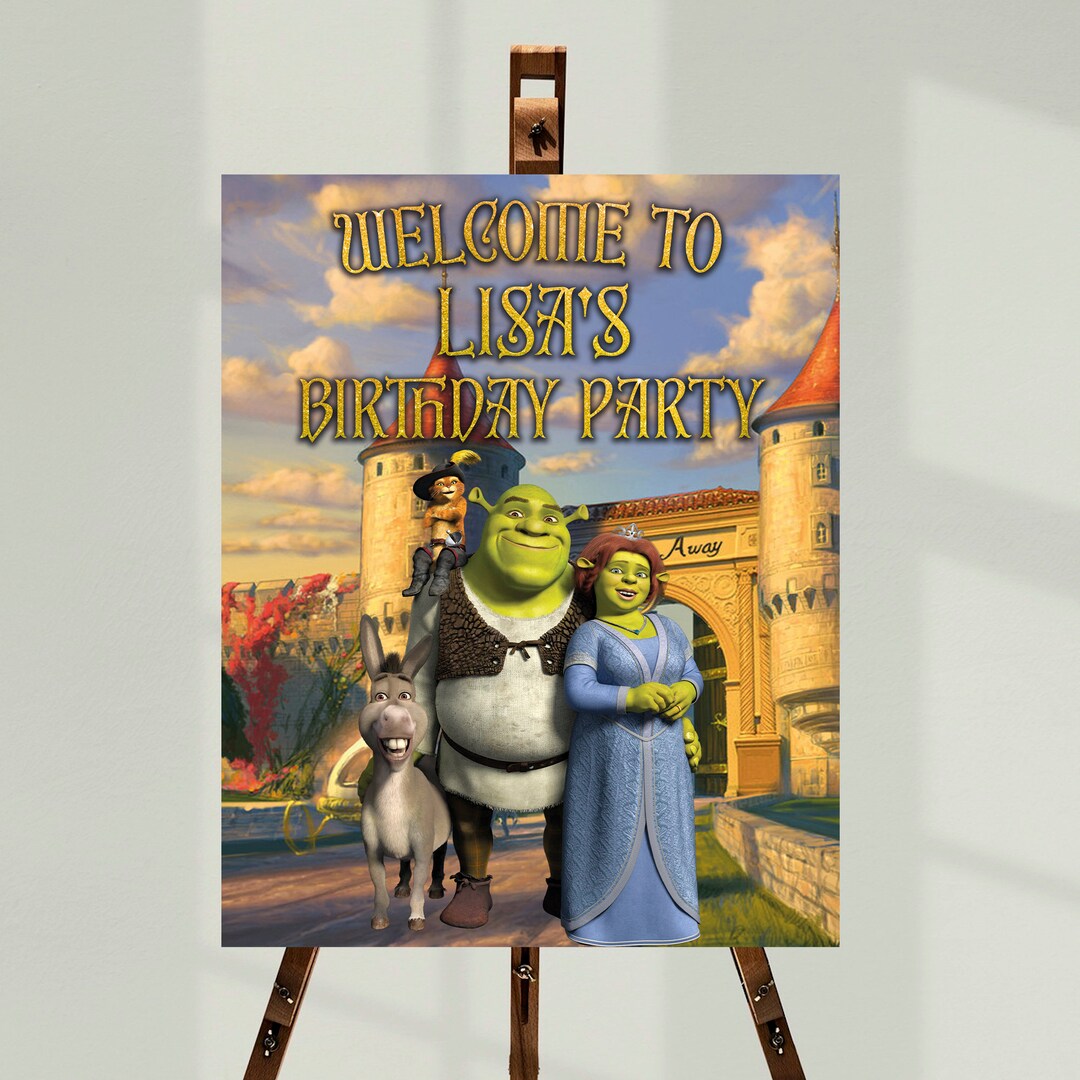 Shrek Welcome Sign Shrek Personalized Birthday - Etsy Canada