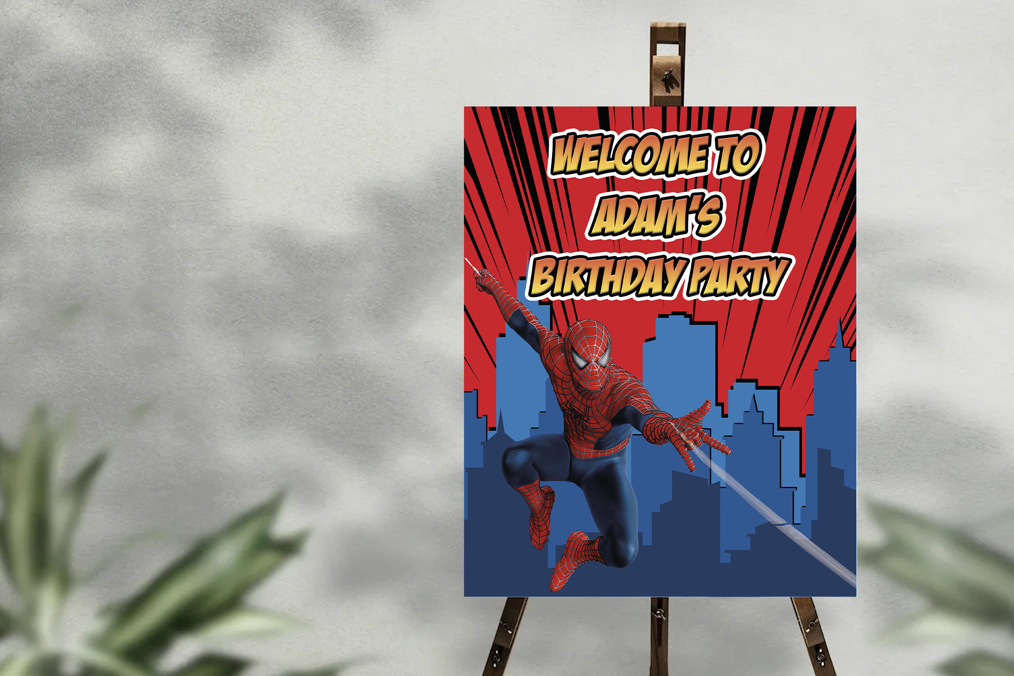 Spiderman Birthday Welcome Signspiderman Personalized - Etsy