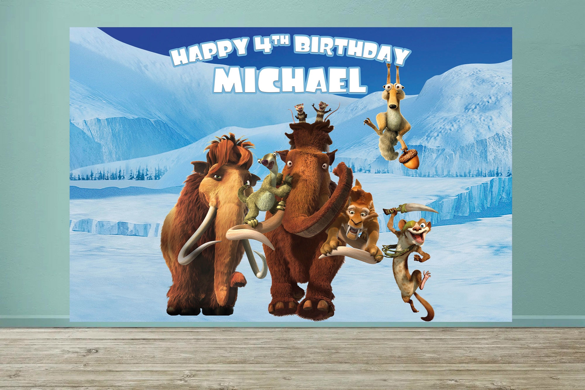 Ice Age Christmas Poster