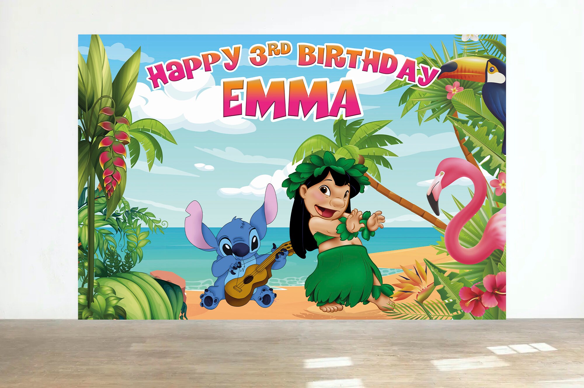 Lilo and Stitch Birthday Backdrop Lilo and Stitch - Etsy
