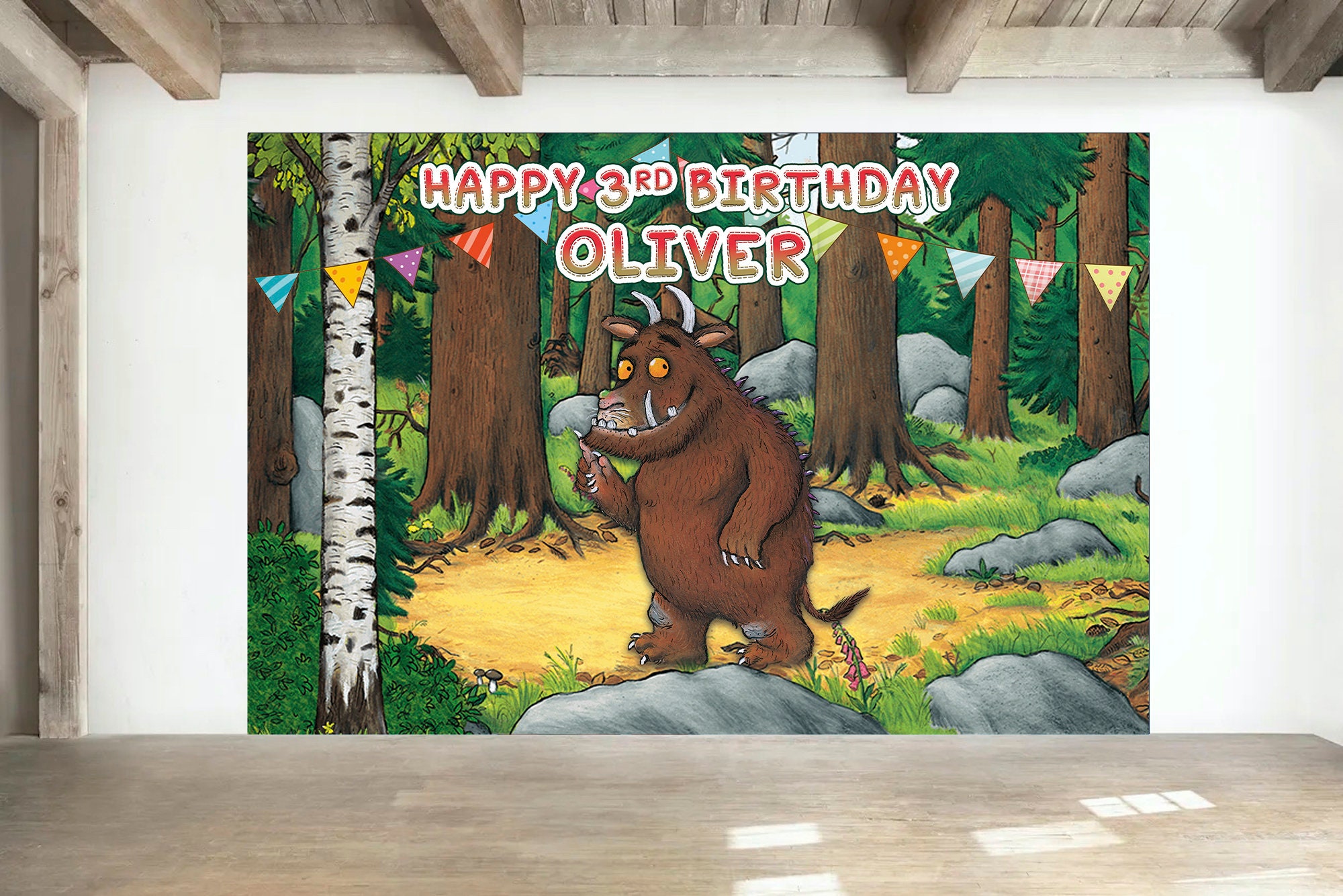 Gruffalo Birthday Backdrop Gruffalo Personalized Birthday - Etsy Australia