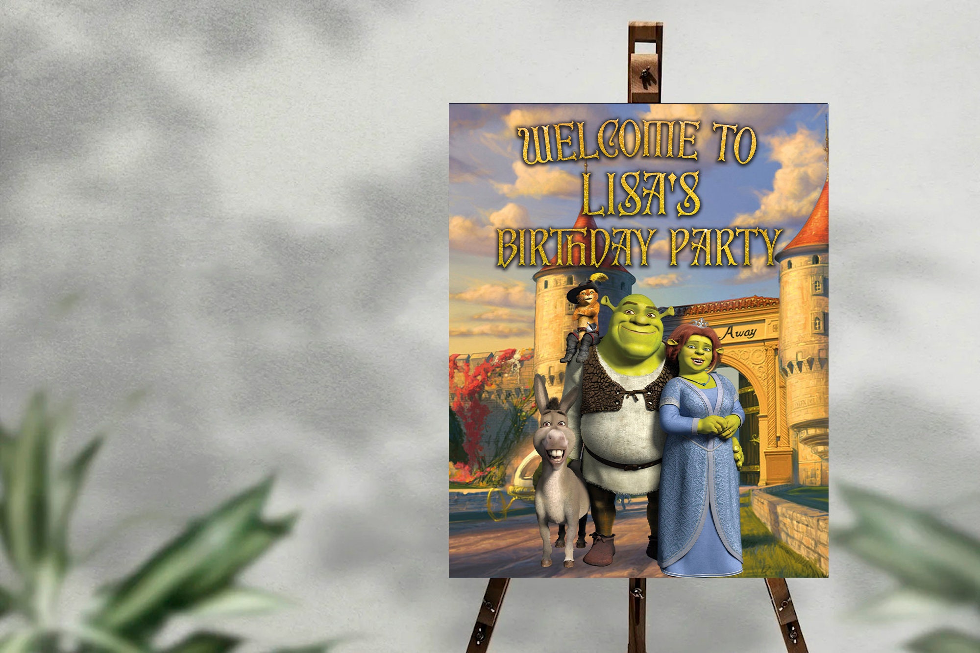 Shrek Welcome Sign Shrek Personalized Birthday - Etsy