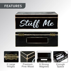 Cable Management Box Wood, Cord Organizer With Lid, Wooden Cable ...