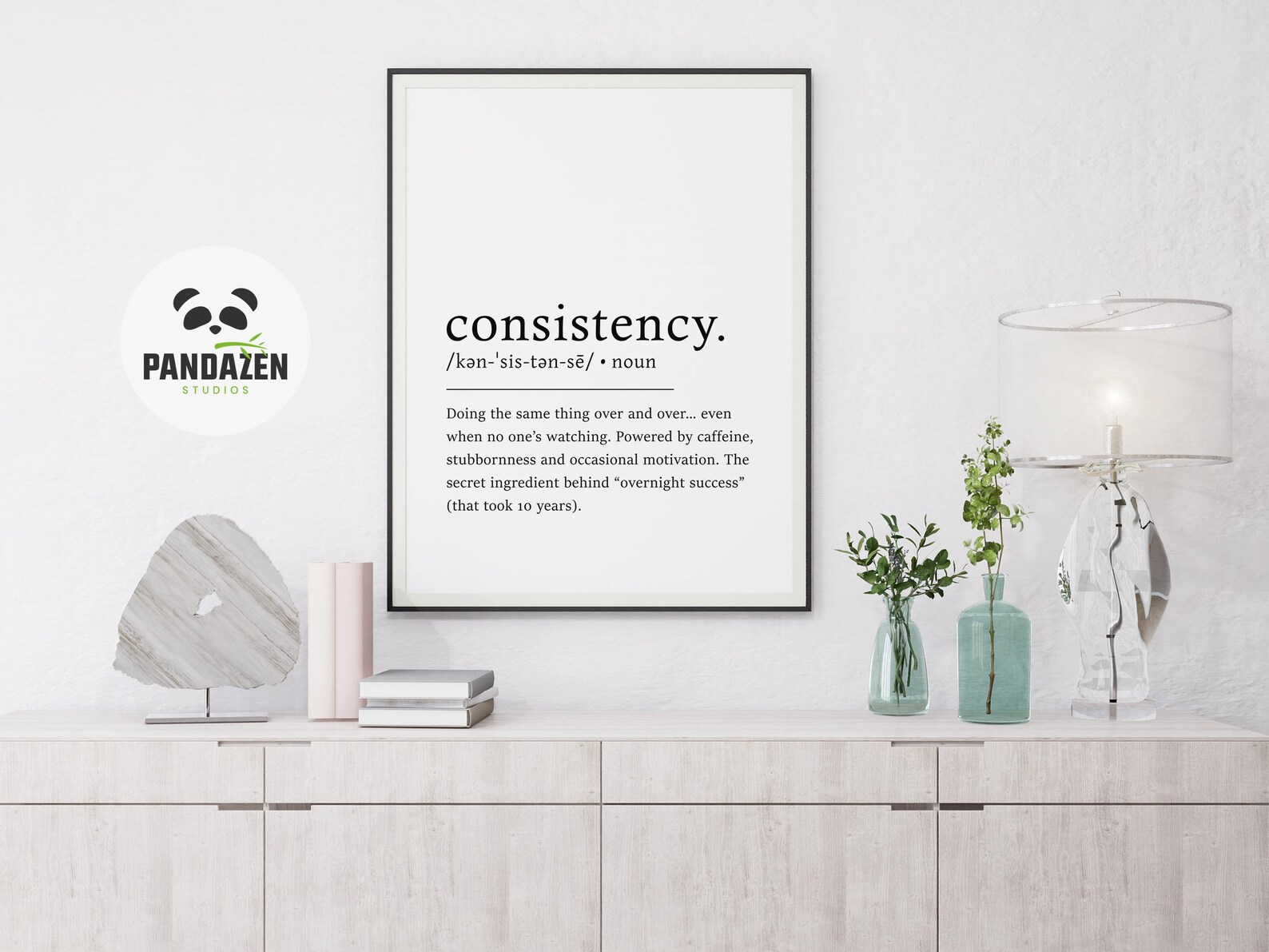 Consistency Definition Print, Motivational Office Wall Art ...