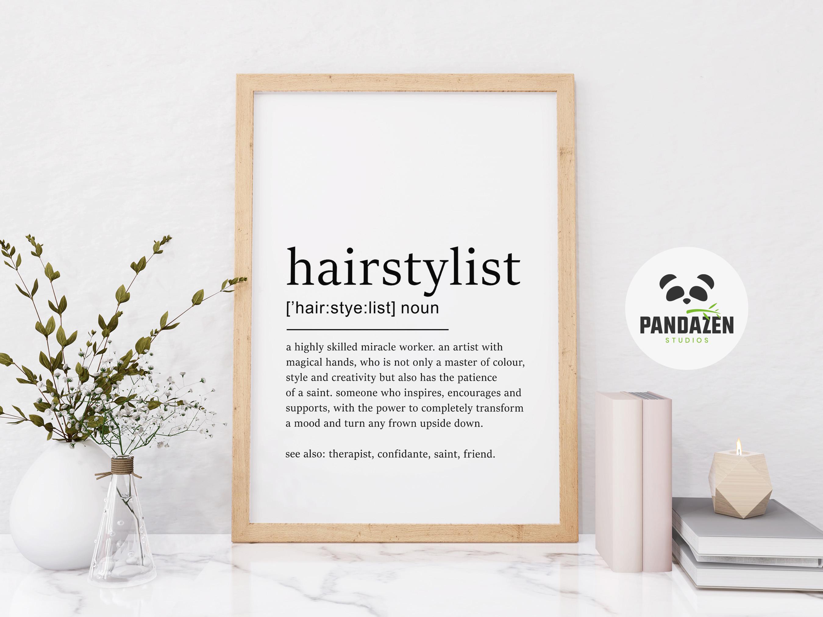Hairstylist Definition Print, Hair Stylist Gifts for Hairstylists ...