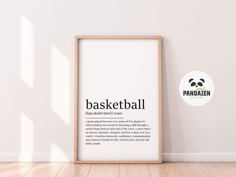 Basketball Definition Print, Basketball Team Gift, Teenager Gift ...