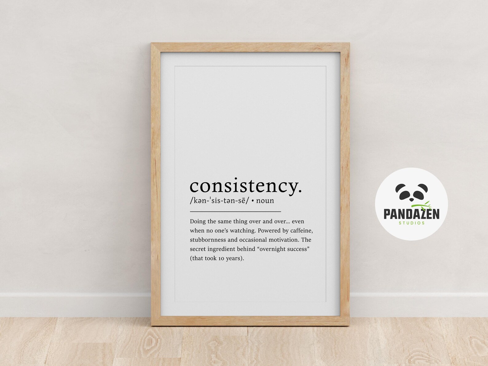 Consistency Definition Print, Motivational Office Wall Art ...