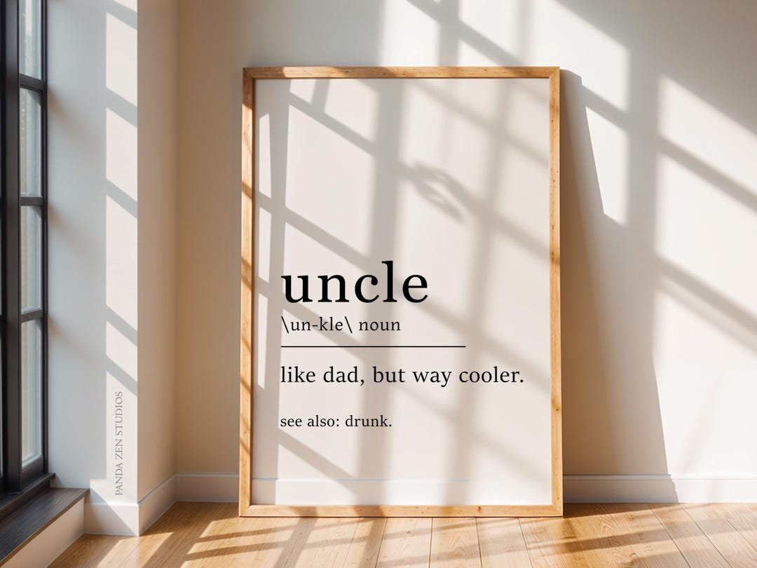 Uncle Definition Print, Uncle Definition Meaning, Digital Dictionary ...