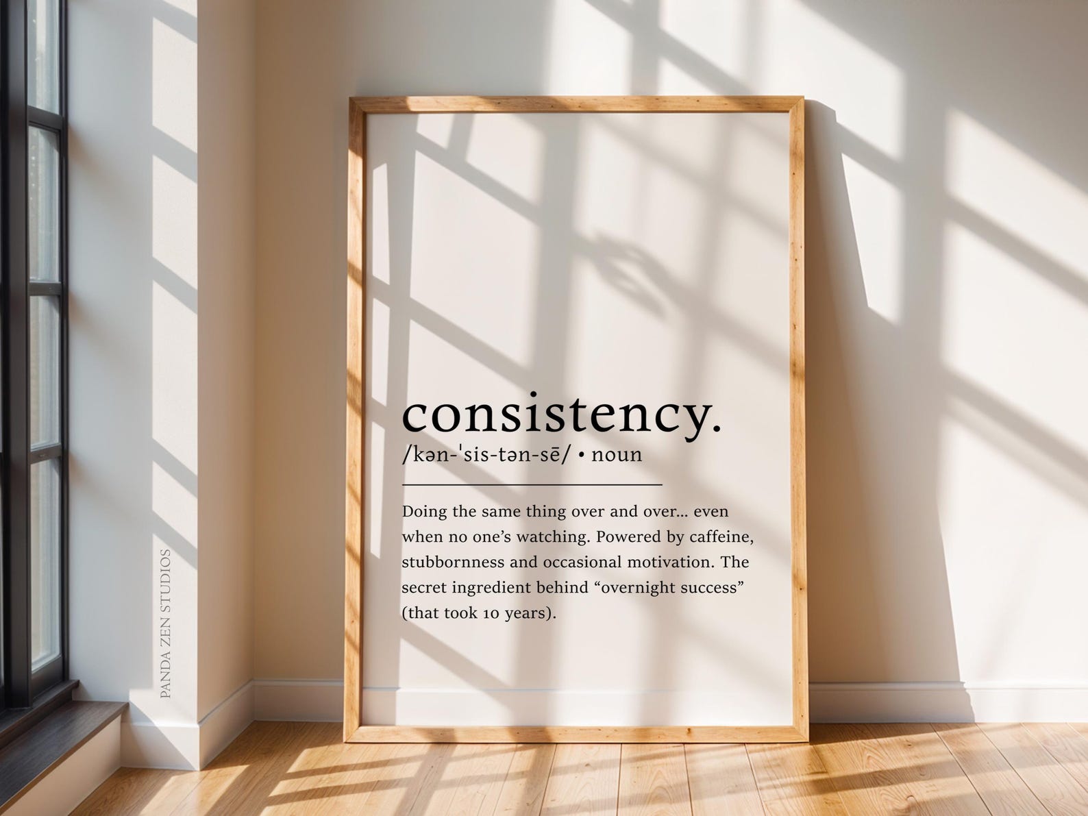 Consistency Definition Print, Motivational Office Wall Art ...