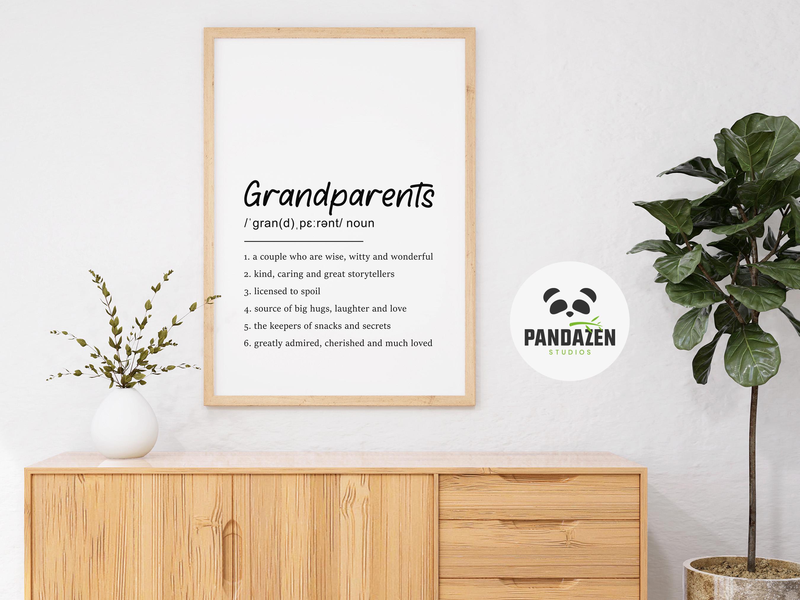 Grandparents Definition Print, Printable Word Definition, Grandparent ...