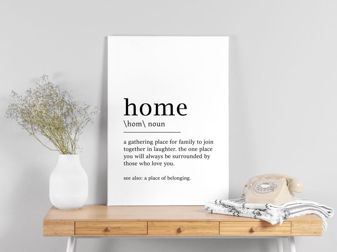 Home Definition Print, Home Decor Christmas, Home Printable Poster ...