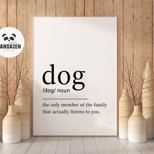 Dog Definition Print, Dog Dictionary Print, Birthday Gift Idea, Gift ...