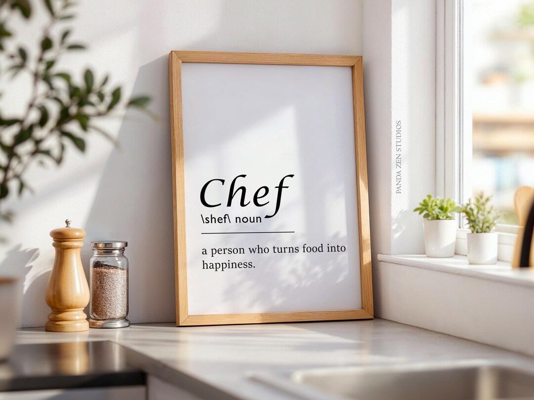 Chef Definition Print, Dictionary Gift Print, Chef Meaning Art Print ...