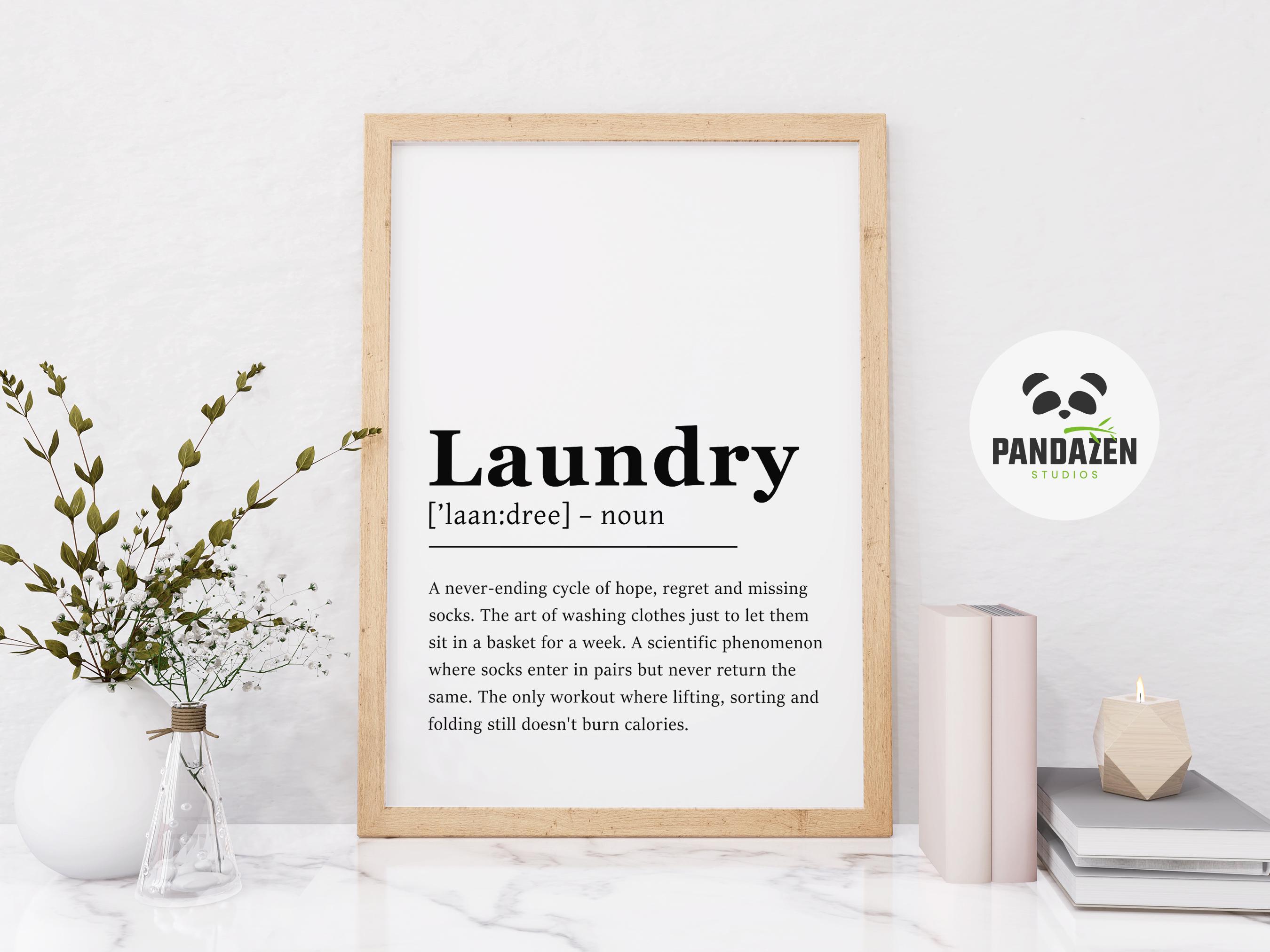Laundry Definition Printable, Laundry Room Sign, Laundry Wall Decor ...