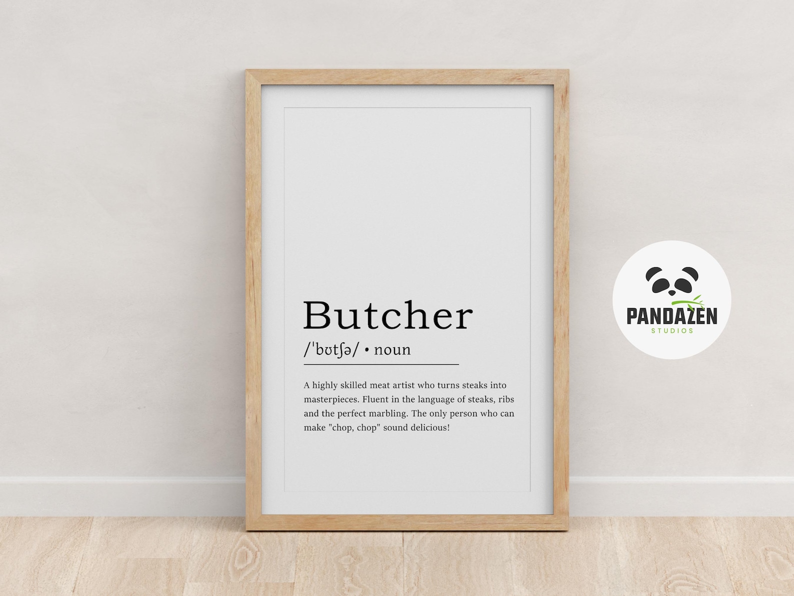 Butcher Definition Print, Funny Butcher Wall Art, Meat Lover Gift ...