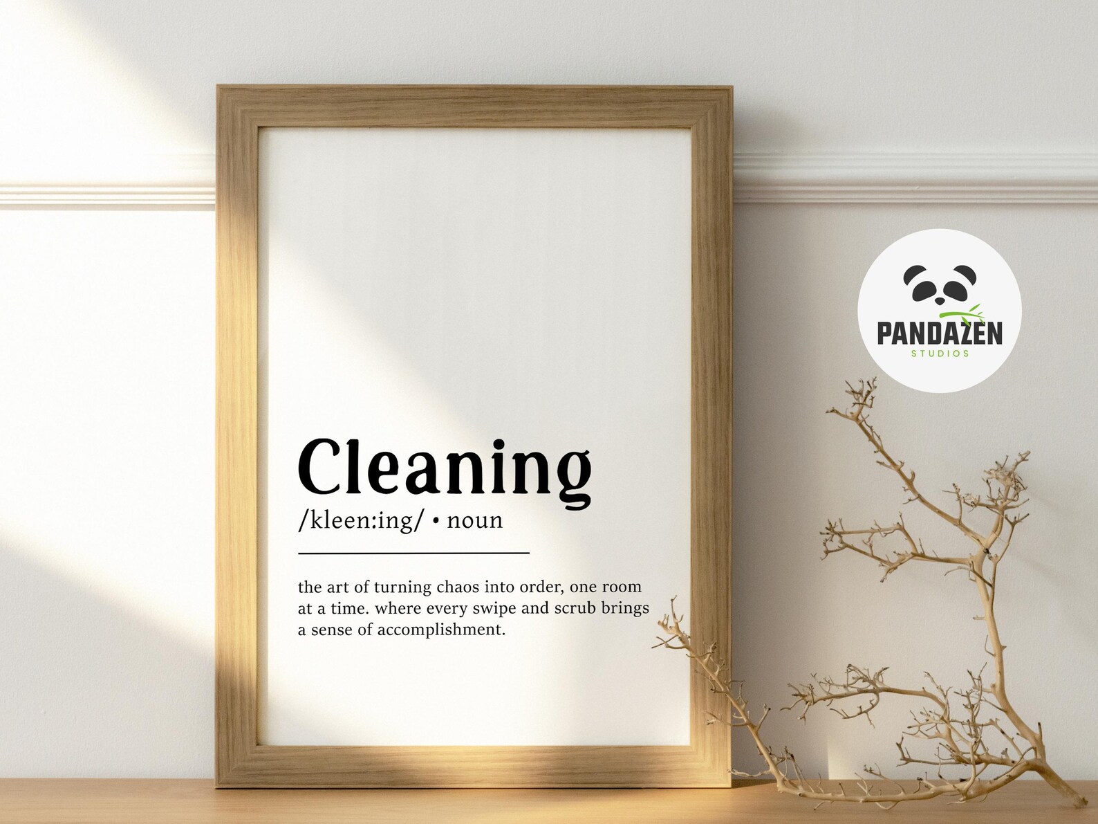 Cleaning Definition Print, Cleaning Printable Wall Art, Cleaning ...