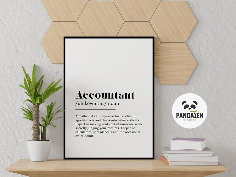 Accountant Definition Print, Gift for Accountant, Gift for Coworker ...