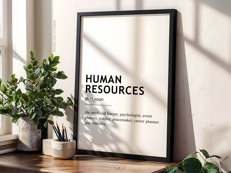 Human Resources Definition Print, HR Office Decor, Profession Poster ...