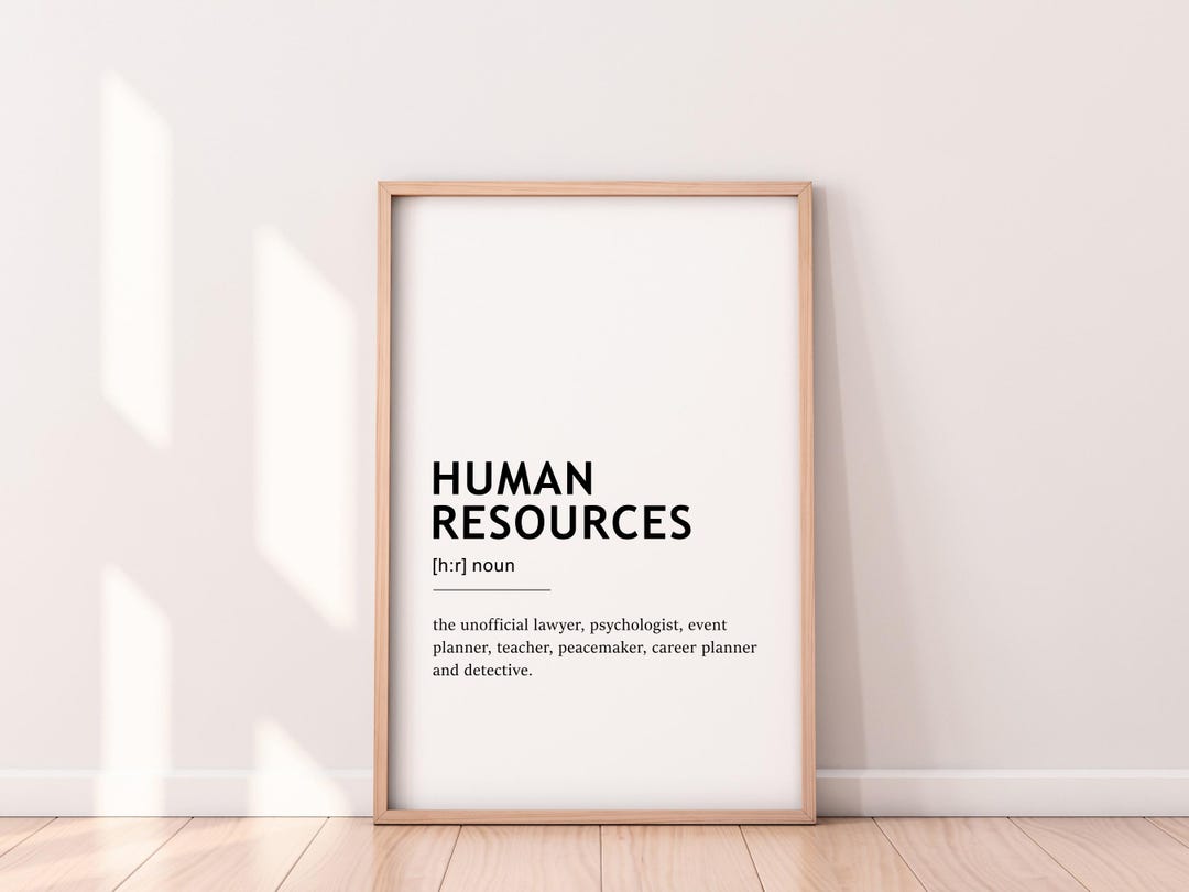 Human Resources Definition Print, HR Office Decor, Profession Poster ...