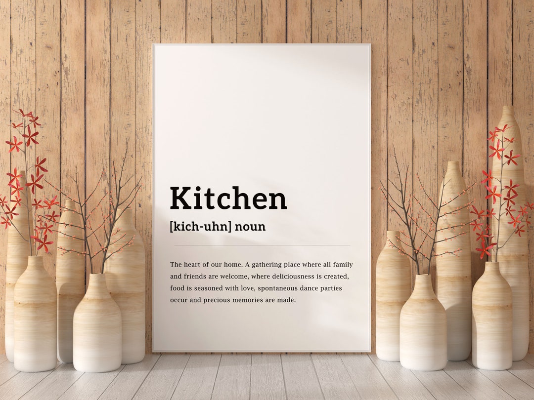 Kitchen Printable Wall Art, Kitchen Definition Print, Minimalist Wall ...