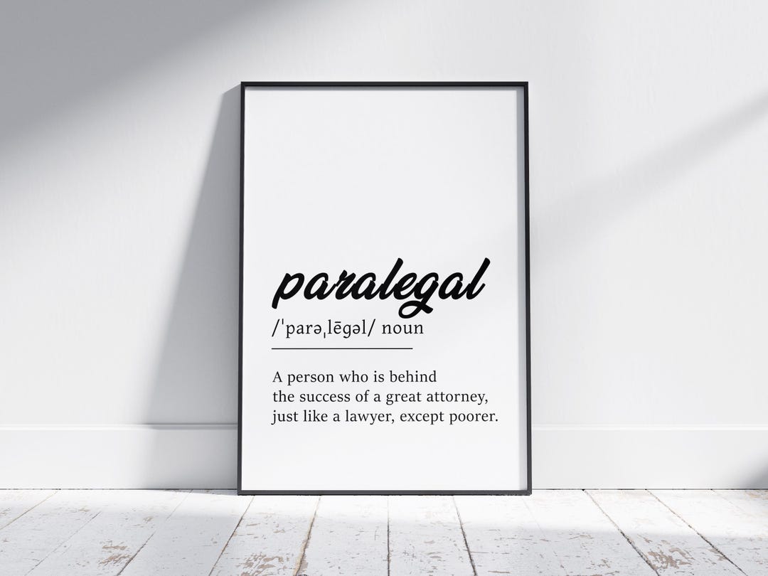 Paralegal Definition Print, Funny Paralegal Appreciation Gifts ...