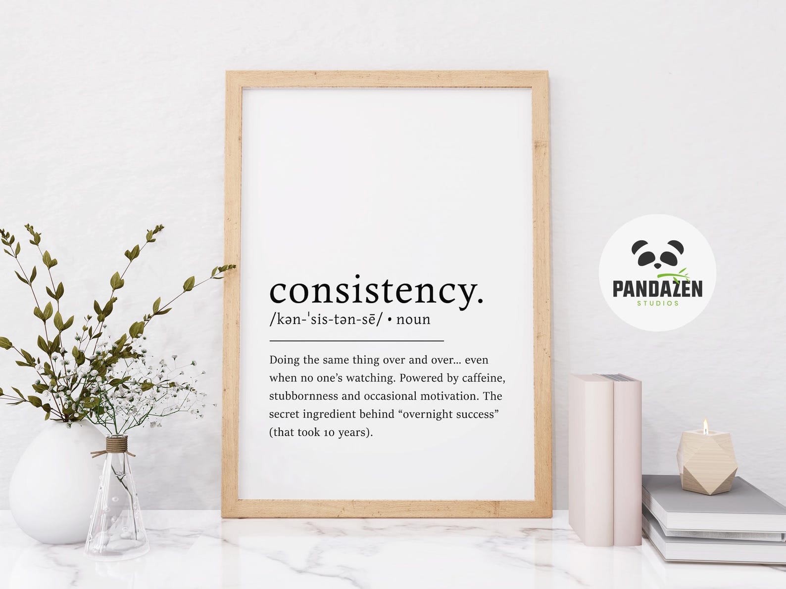 Consistency Definition Print, Motivational Office Wall Art ...