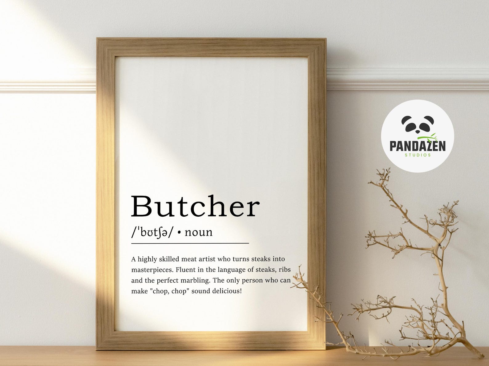 Butcher Definition Print, Funny Butcher Wall Art, Meat Lover Gift ...