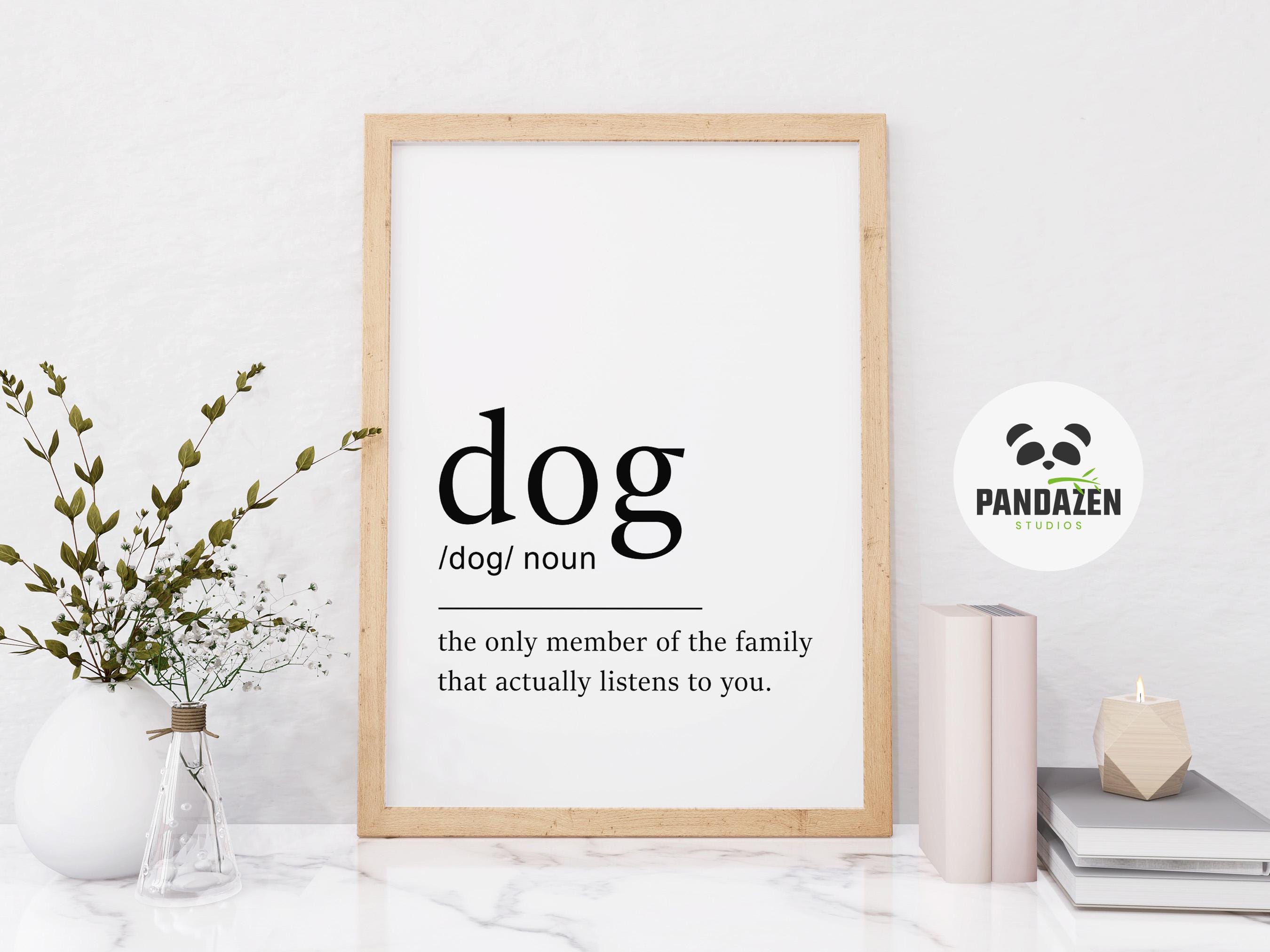Dog Definition Print, Dog Dictionary Print, Birthday Gift Idea, Gift ...