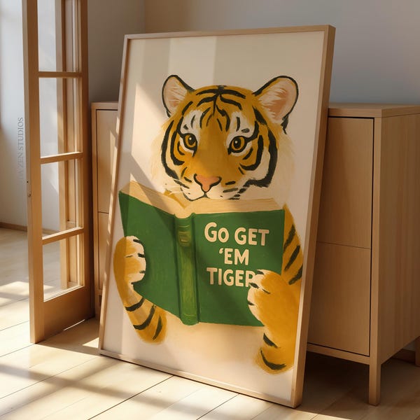 Kids Room Tiger Art - Etsy