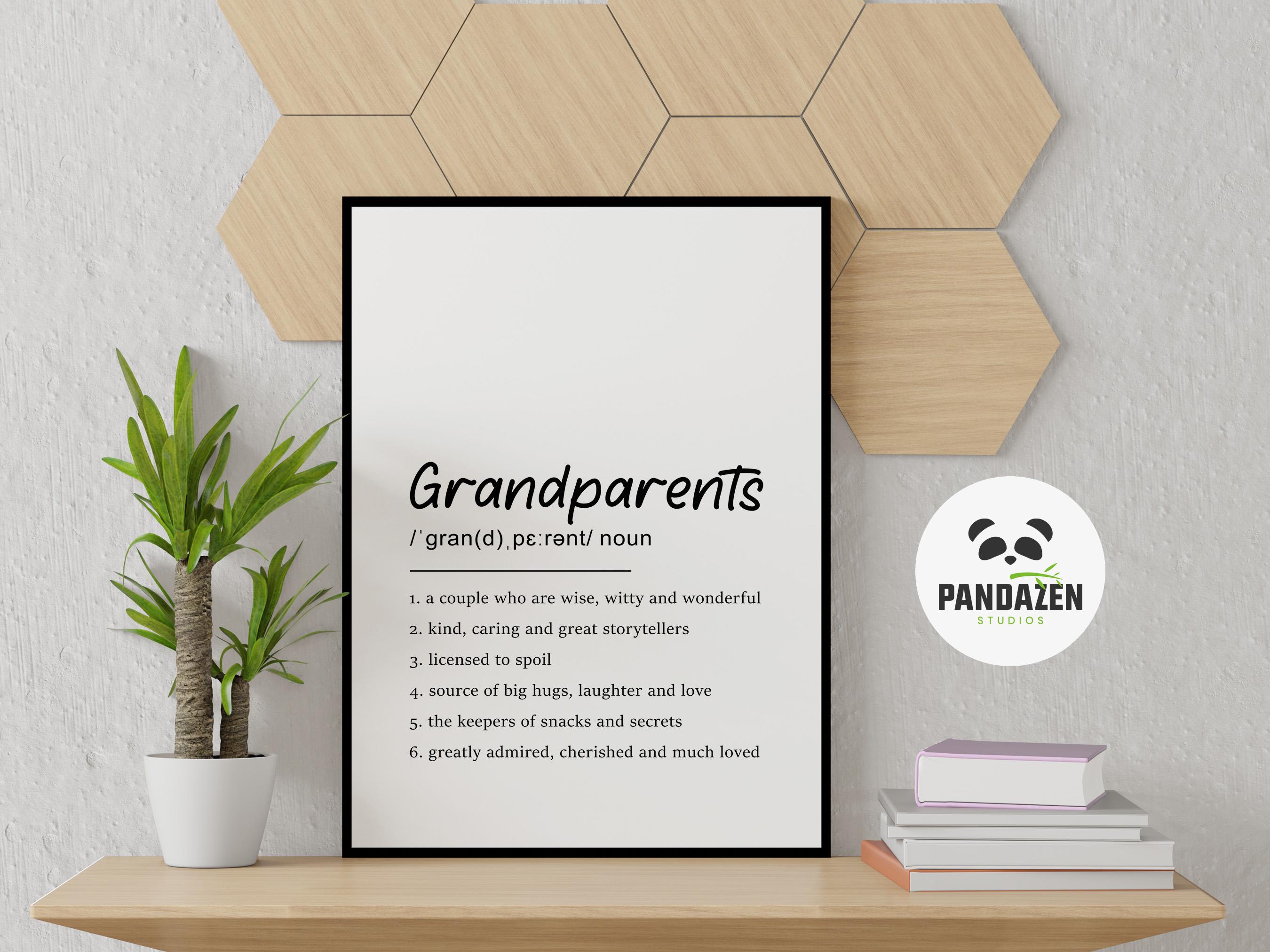 Grandparents Definition Print, Printable Word Definition, Grandparent ...