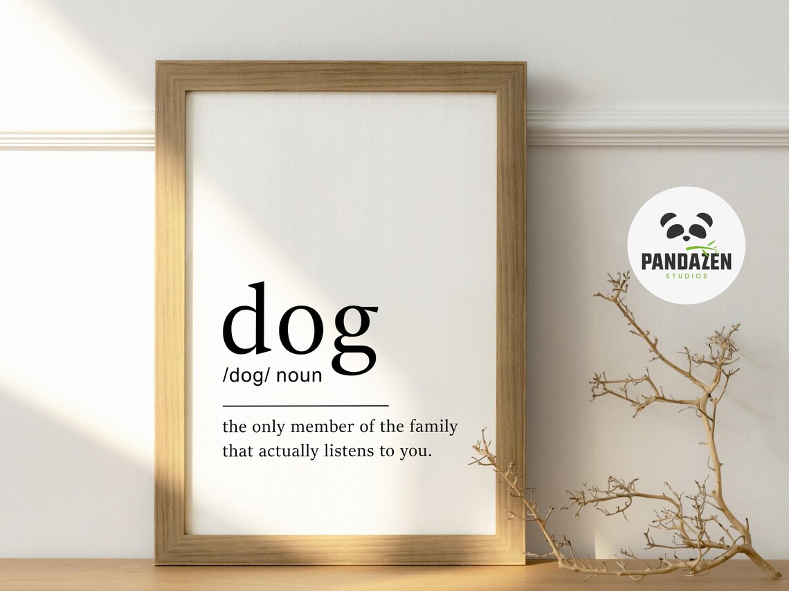Dog Definition Print, Dog Dictionary Print, Birthday Gift Idea, Gift ...