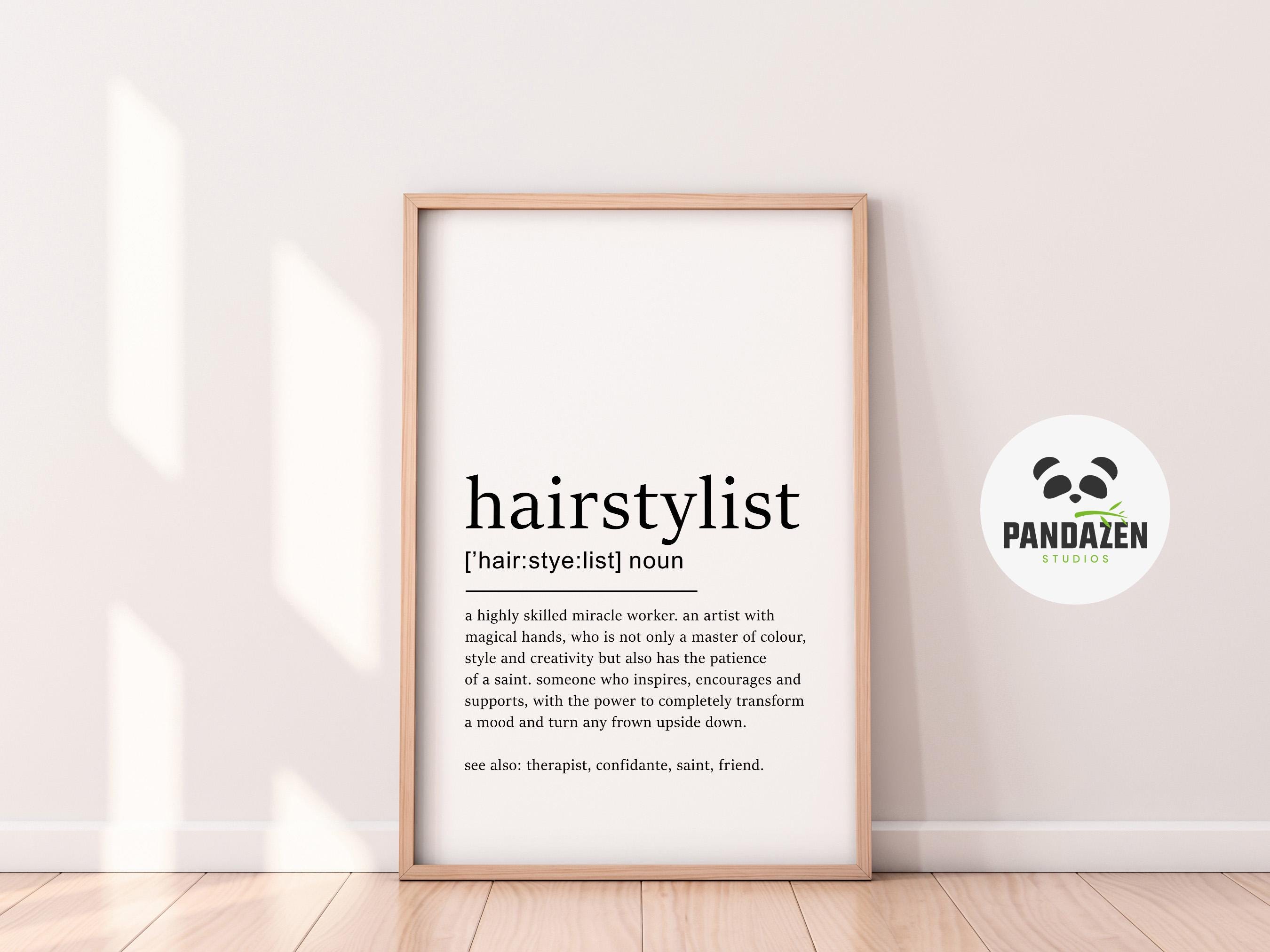 Hairstylist Definition Print, Hair Stylist Gifts for Hairstylists ...