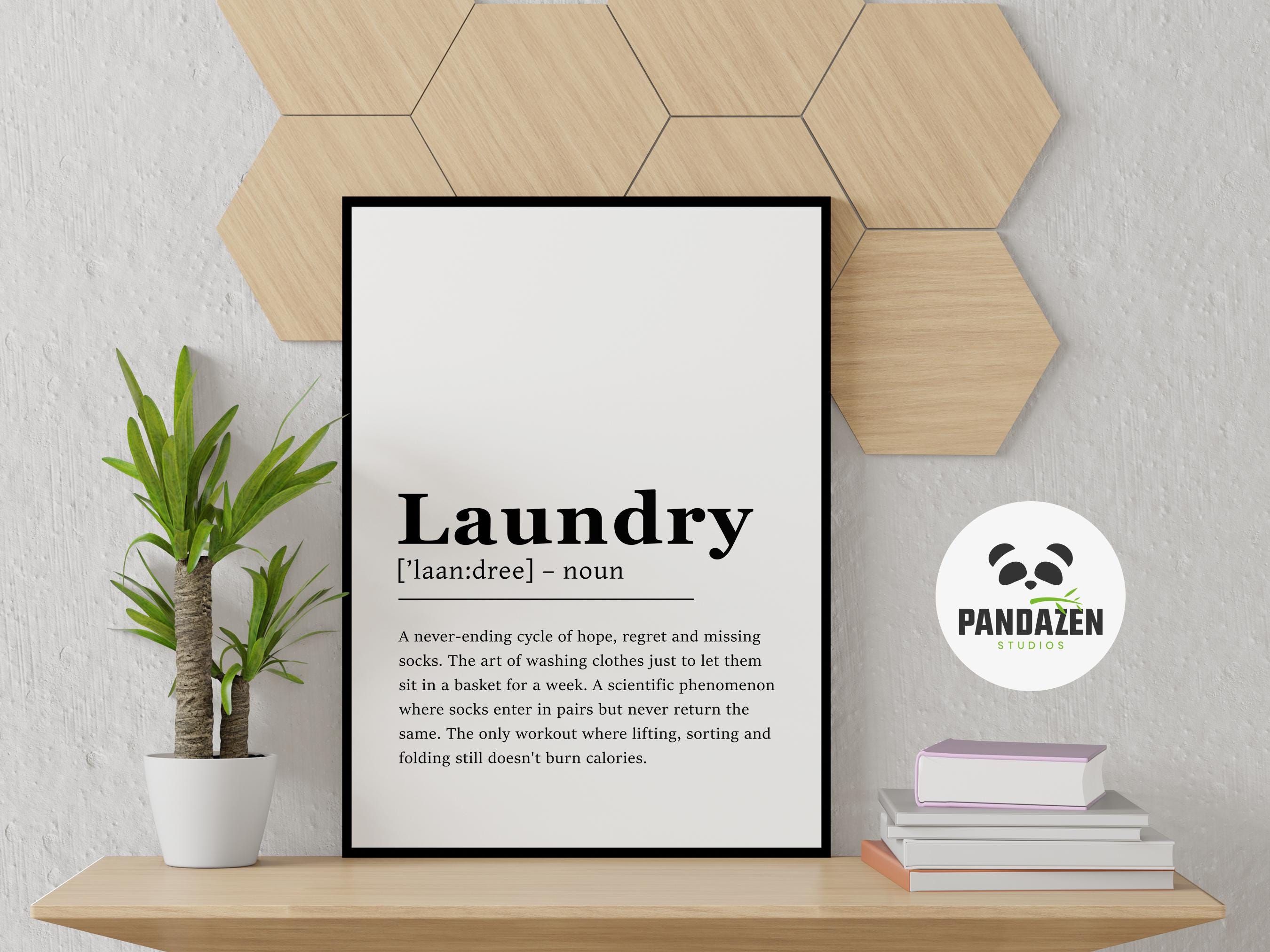 Laundry Definition Printable, Laundry Room Sign, Laundry Wall Decor ...