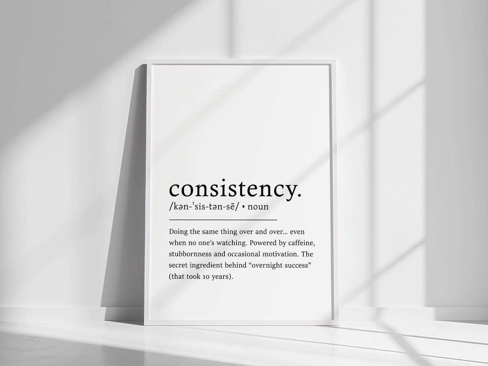 Consistency Definition Print, Motivational Office Wall Art ...