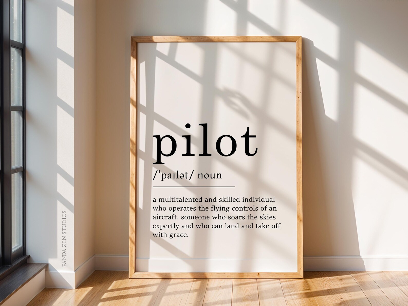 Pilot Definition Print, Pilot Definition Meaning, Printable Wall Art ...