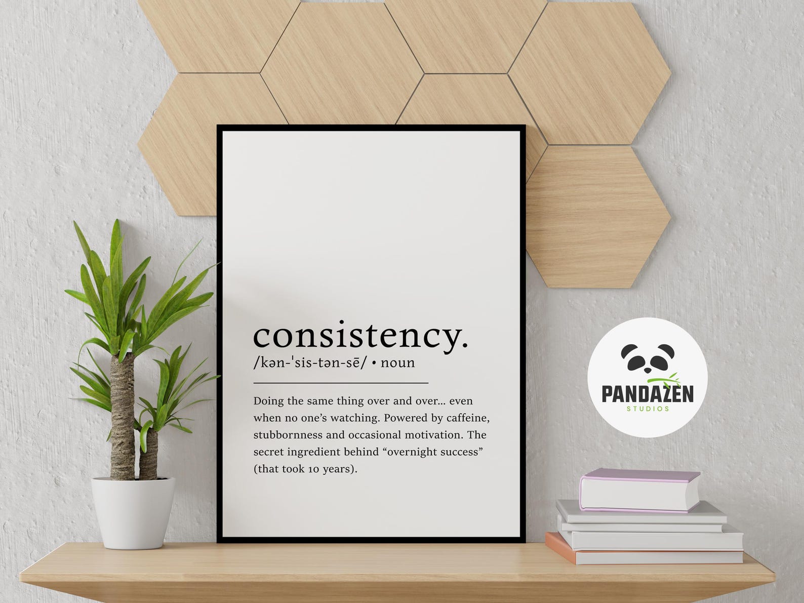 Consistency Definition Print, Motivational Office Wall Art ...