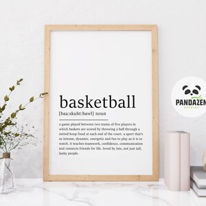 Basketball Definition Print, Basketball Team Gift, Teenager Gift ...