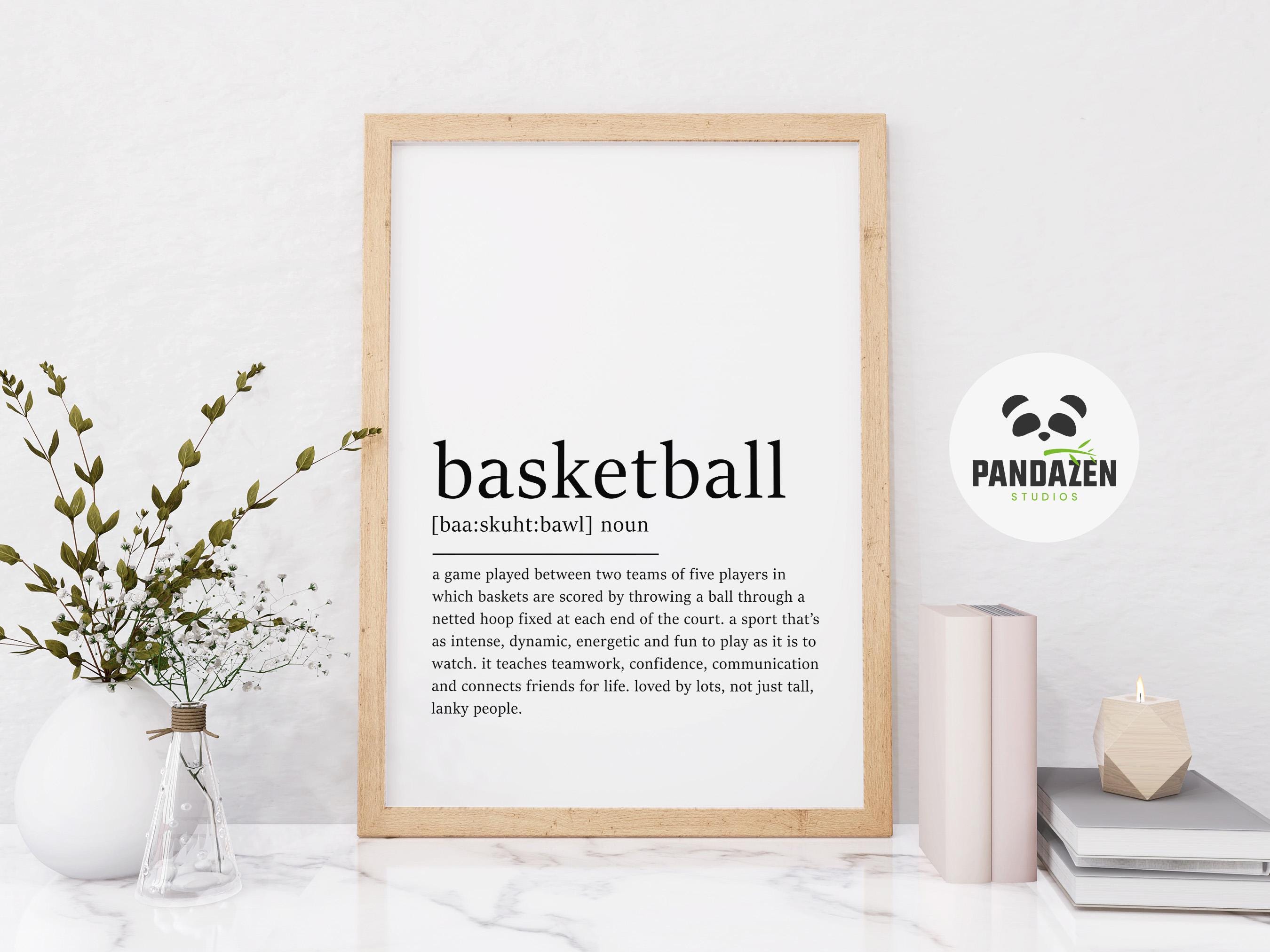 Basketball Definition Print, Basketball Team Gift, Teenager Gift ...