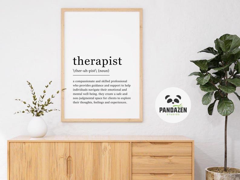 Therapist Definition Print, Printable Therapist Office Wall Decor, Gift ...