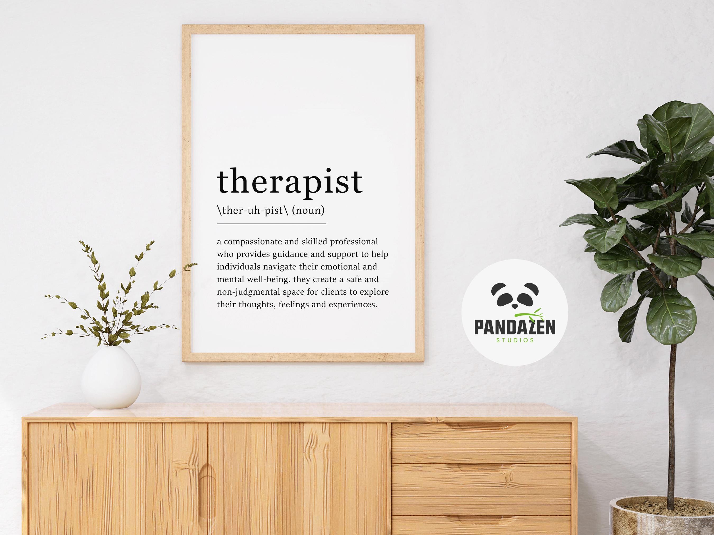 Therapist Definition Print, Printable Therapist Office Wall Decor, Gift ...