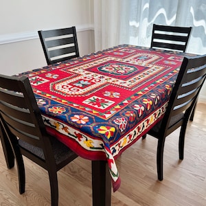 Tablecloth - Armenian Sevan Rug Design - Etsy