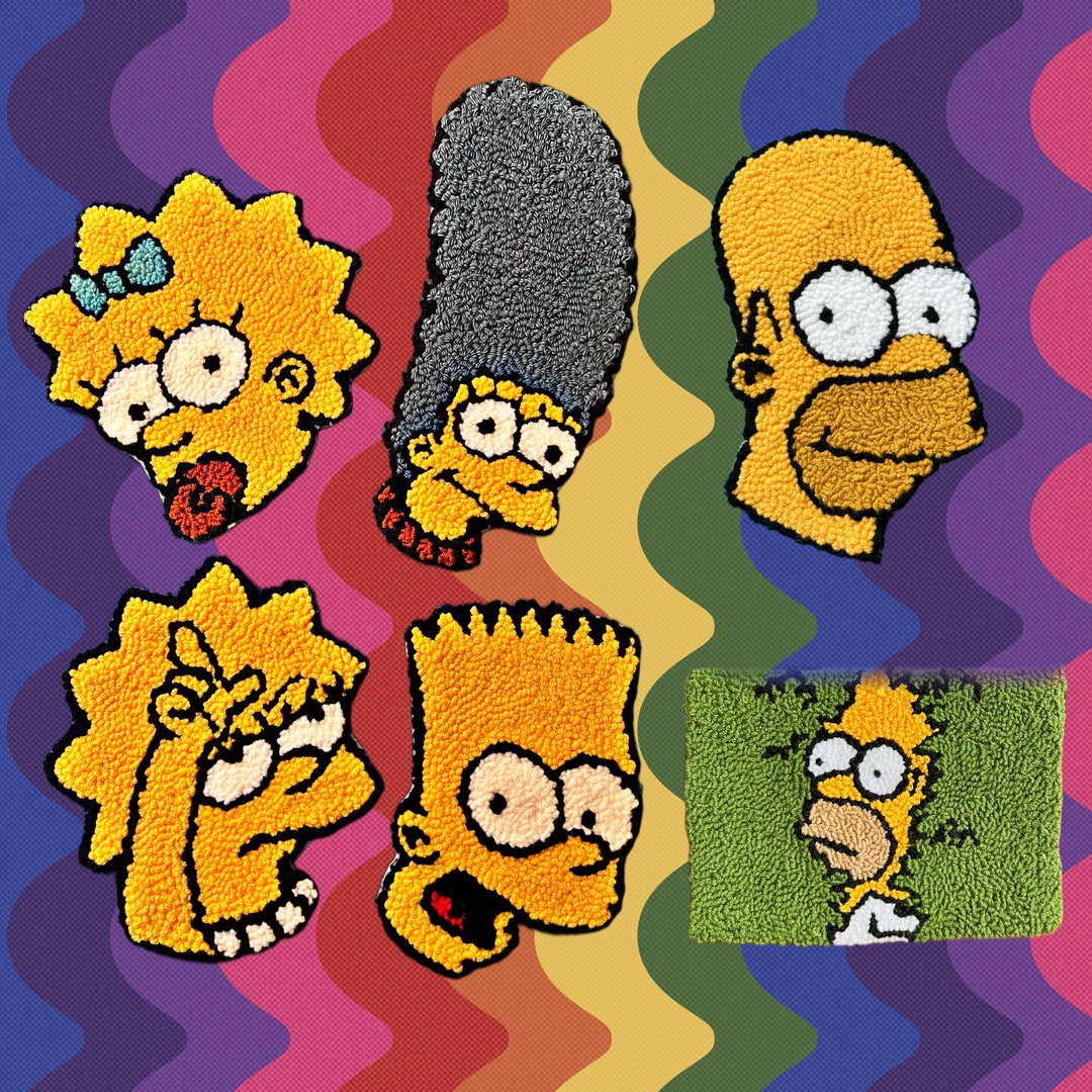 The Simpsons Coasters/magnets Punch Needle %100 Handmade - Etsy