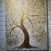 Gold Resin Tree of Life Painting. Jewellery Crystal Original Resin Art ...
