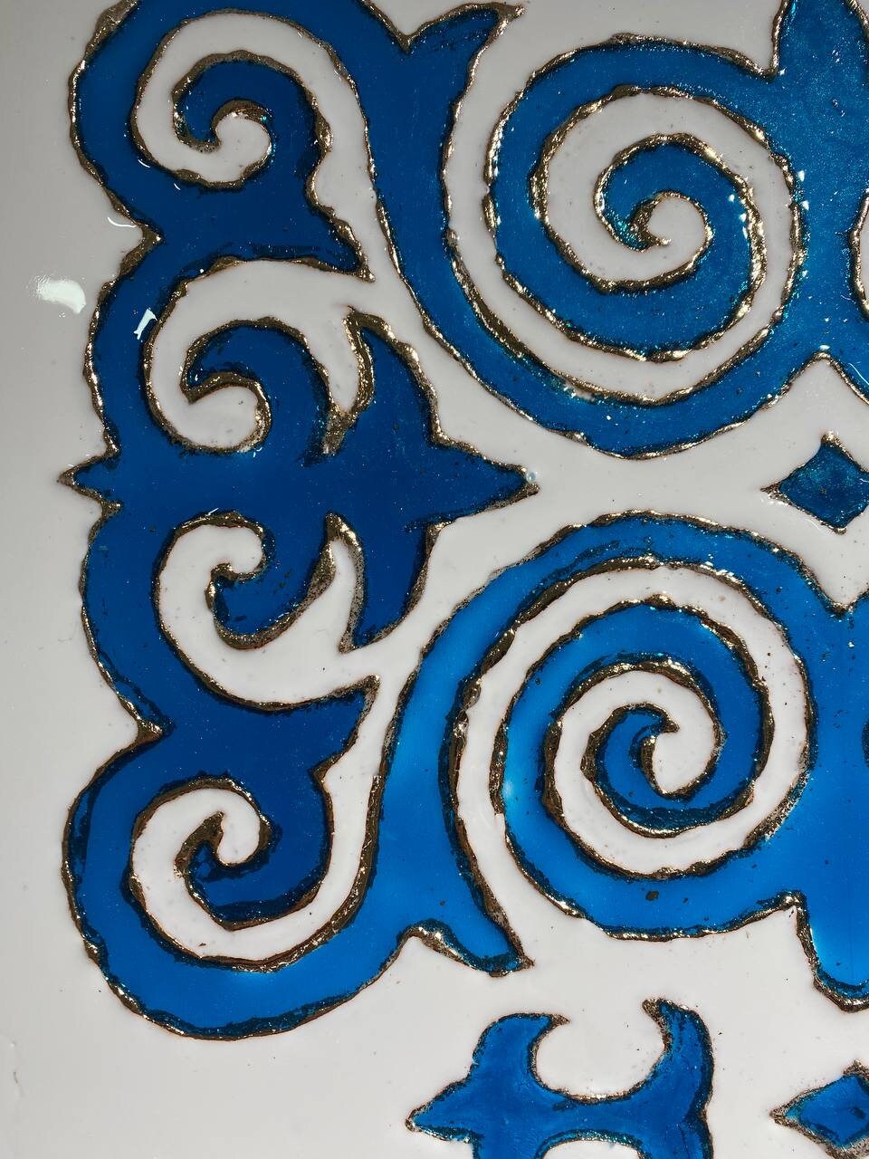 Middle Eastern Art, Kyrgyz Asian Art. Oriental Abstract Pattern Art ...